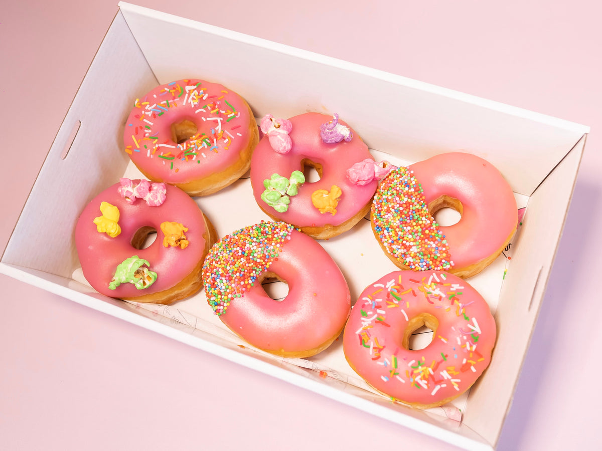 6 Strawberry Glazed Donuts – Down for Donuts